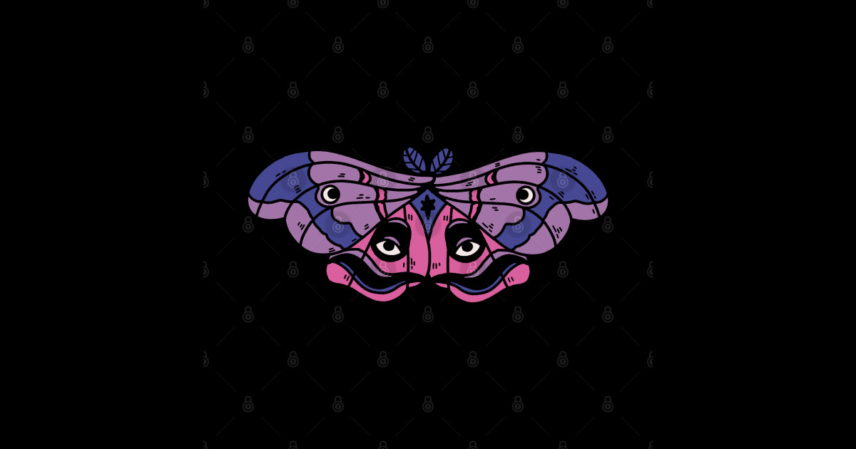 bi moth - Bisexual Pride - Sticker | TeePublic