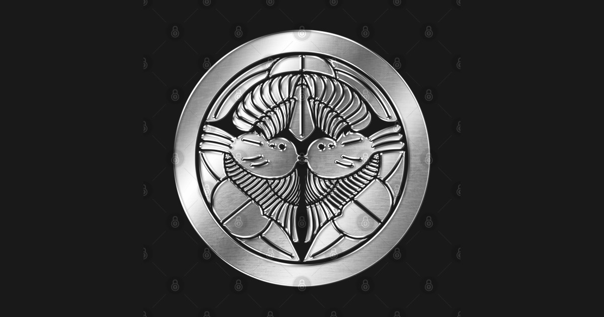 Uesugi Clan Kamon Silver Chrome - Uesugi Kenshin - T-Shirt | TeePublic