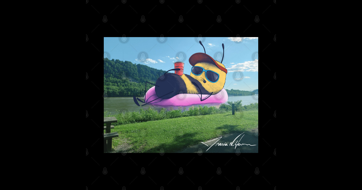 Ohio River Bee - Bee - Posters and Art Prints | TeePublic