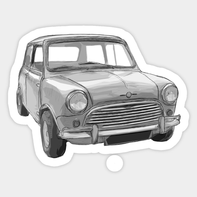 Classic Mini Grey - Classic - Sticker | TeePublic