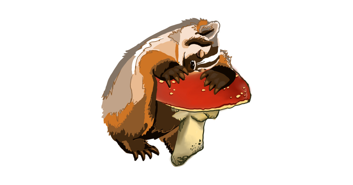 Sleepy Badger - Cute - T-Shirt | TeePublic