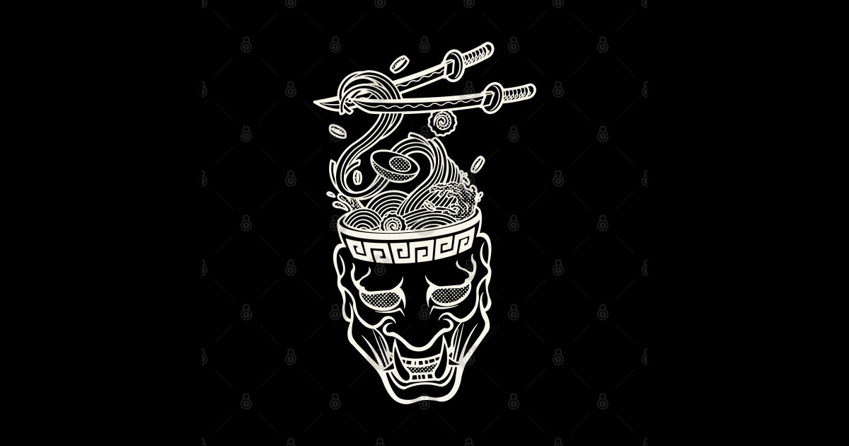 Roasted Ramen Oni Ramen Bowl - Ramen Noodles - Sticker | TeePublic