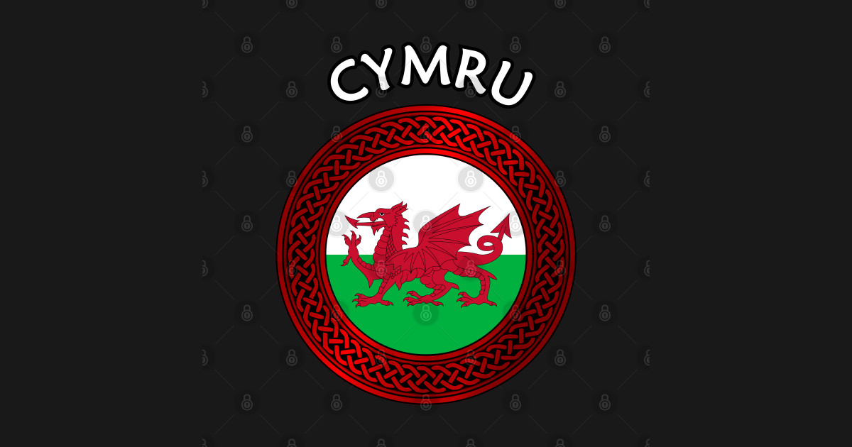 Cymru Flag & Celtic Knot - Cymru - T-Shirt | TeePublic
