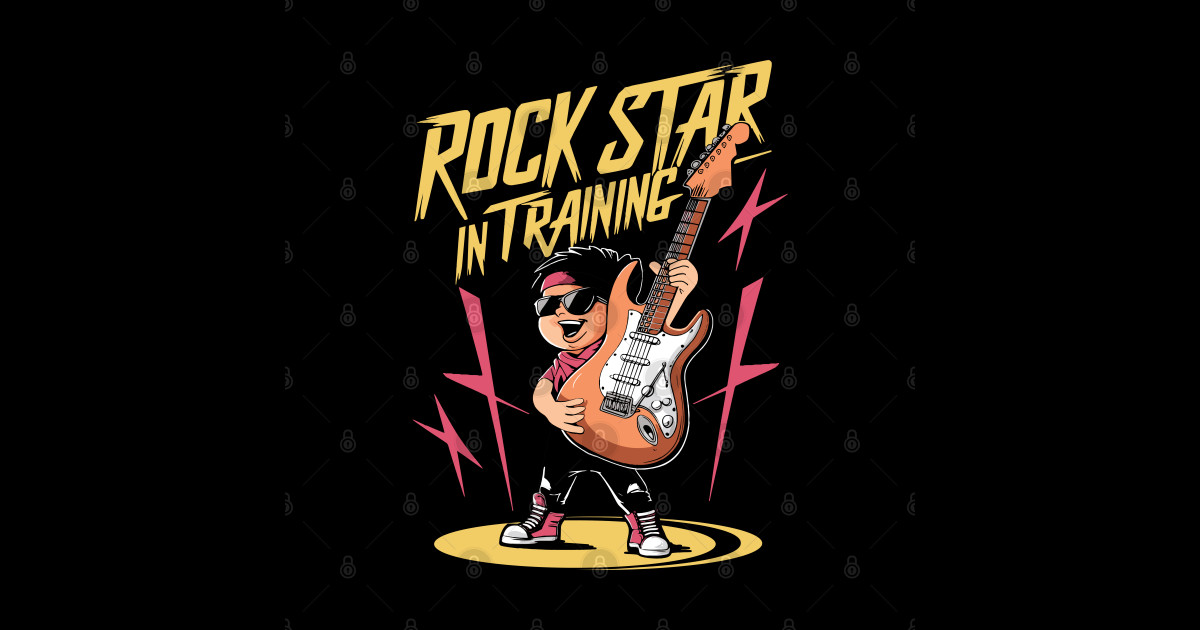 Rock star in training - Rock Star In Training - Sticker | TeePublic