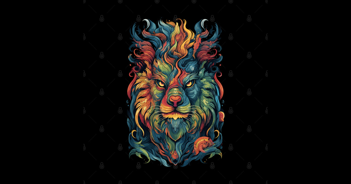 Zoomorphic Beasts - Lion - Lion - Sticker | TeePublic