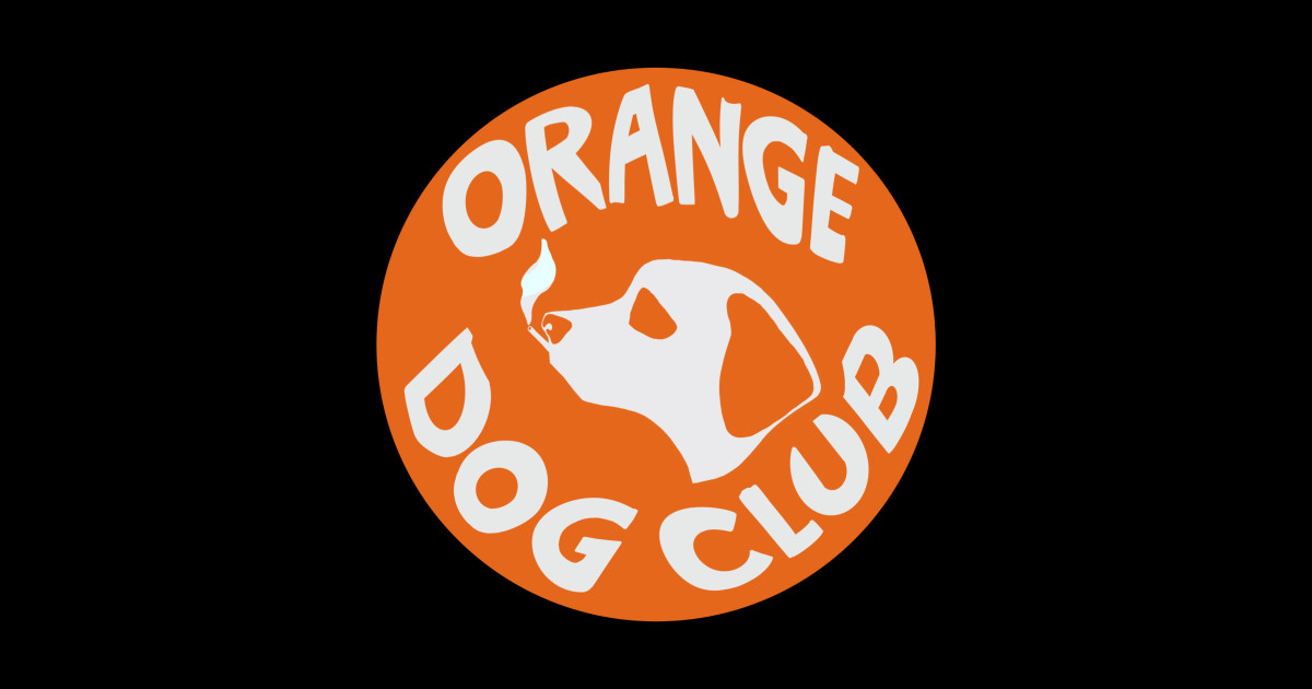 Orange Dog Club Logo - Orange Dog Club - Sticker | TeePublic