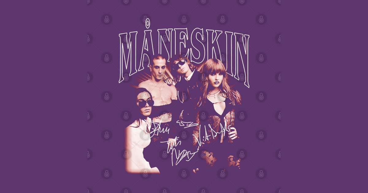 Maneskin Retro Style - Maneskin - T-Shirt | TeePublic