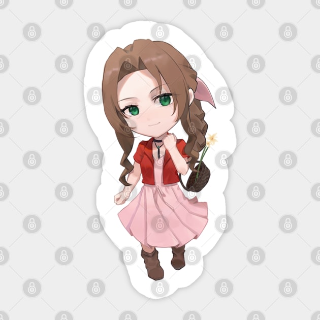 Final Fantasy 7 Remake - Aerith - Final Fantasy 7 Remake - Sticker ...