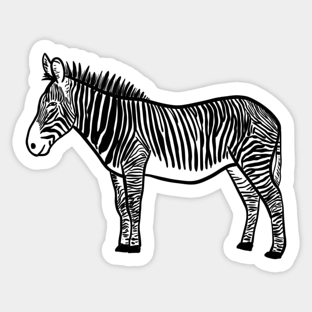 Stick figure zebra - Stick Figure Zebra - Sticker | TeePublic