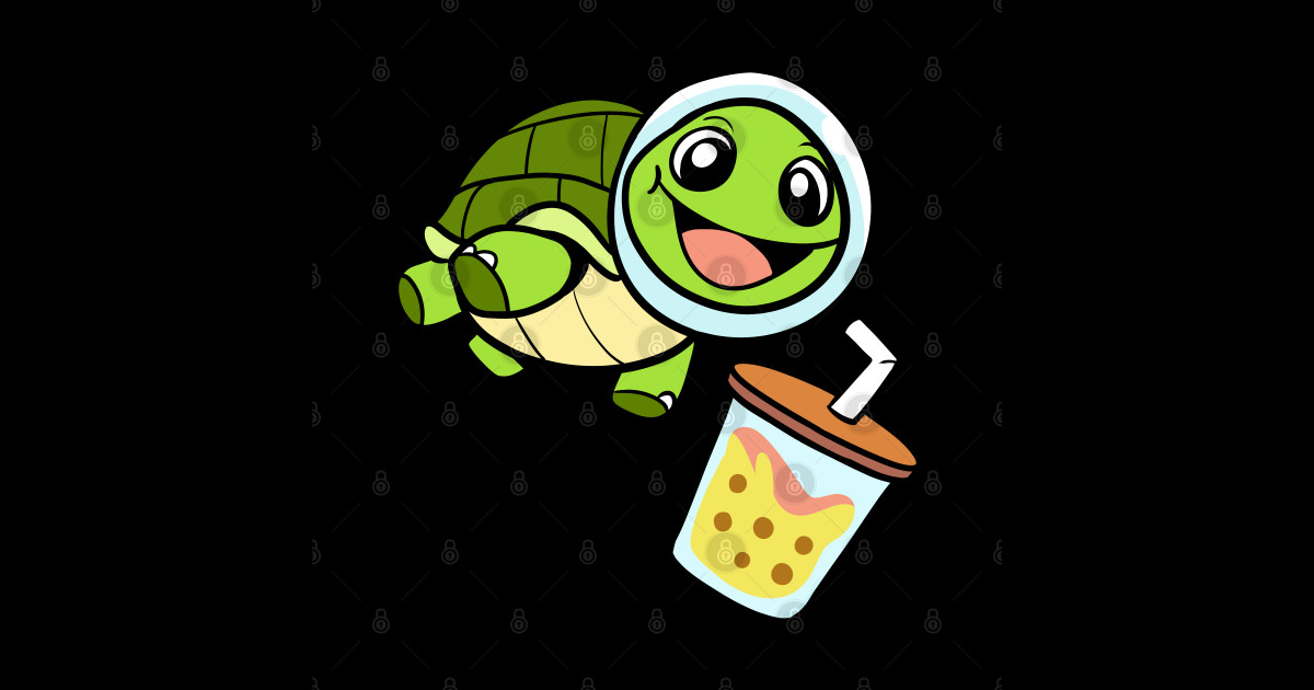 Space Boba Turtle - Boba - Sticker | TeePublic