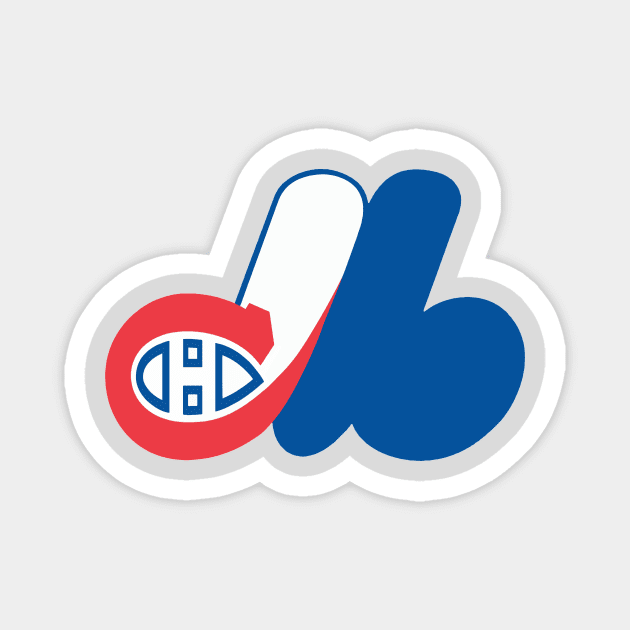 Habs - Logo Mashup - Montreal Canadiens - Magnet | TeePublic