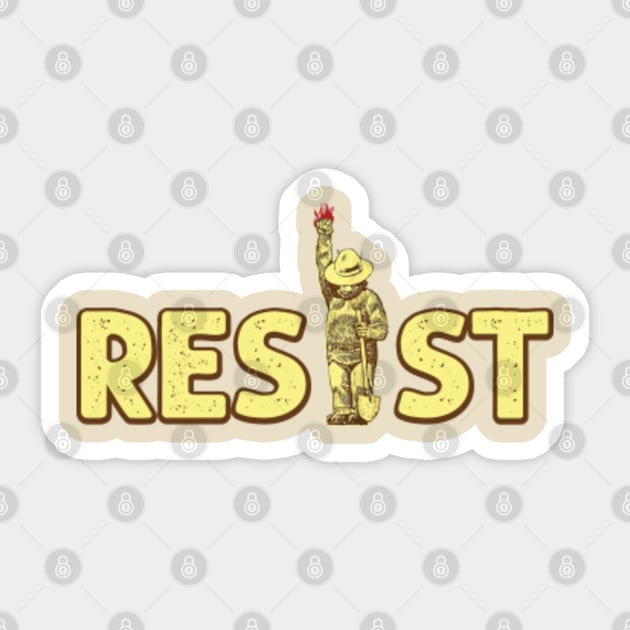 Vintage Smokey The Resist Bear Resist Racism National Park Service ...