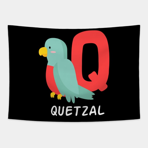 Quetzal animak name funny alphabet - Animal Name - Tapestry | TeePublic