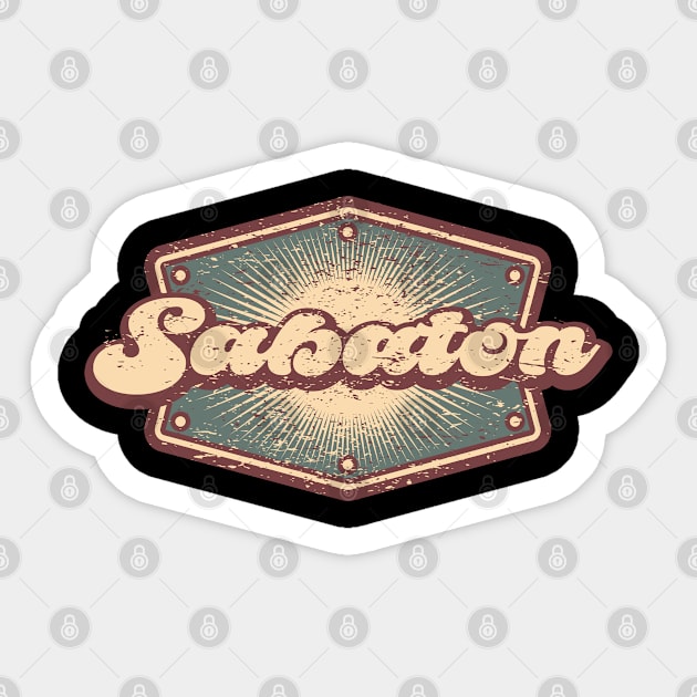 Sabaton Vintage Emblem - Musician - Sticker | TeePublic