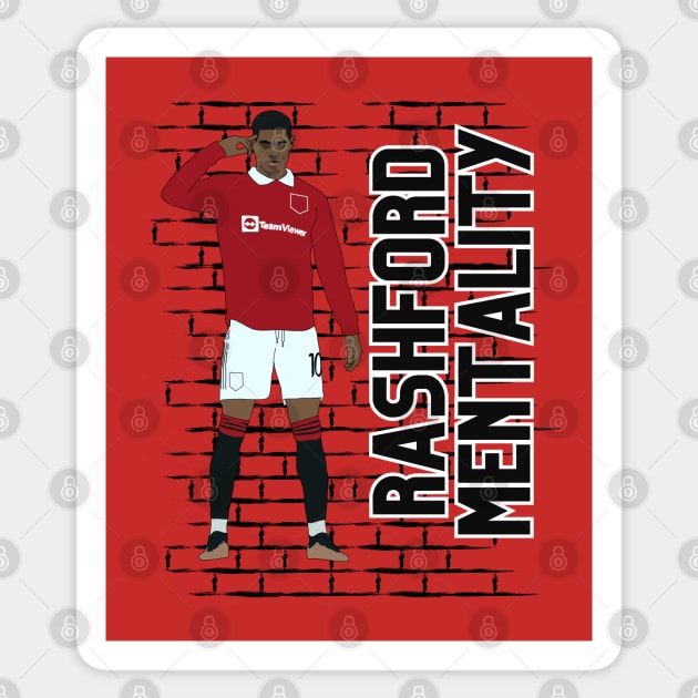 Marcus Rashford Mentality Focus Goal Celebration - Rashford - Sticker ...