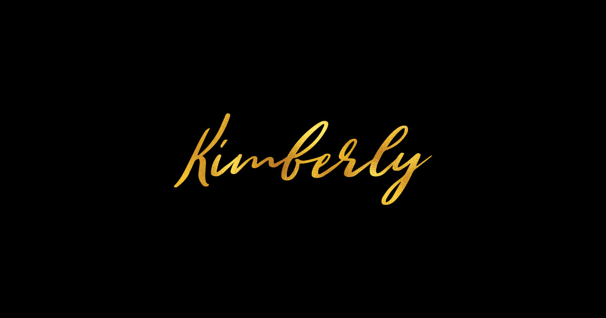 Kimberly Name Hand Lettering in Faux Gold Letters - Kimberly - Sticker ...