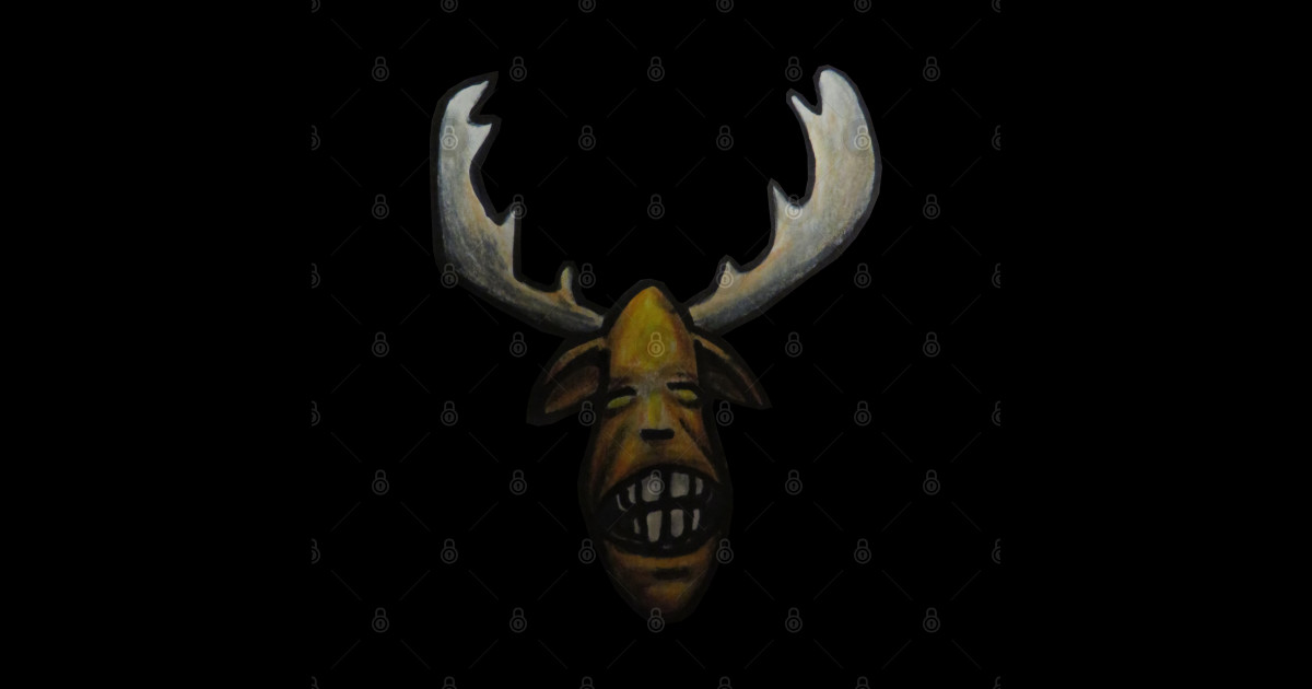 The Moose Man (3rd version) - Cryptid - Sticker | TeePublic