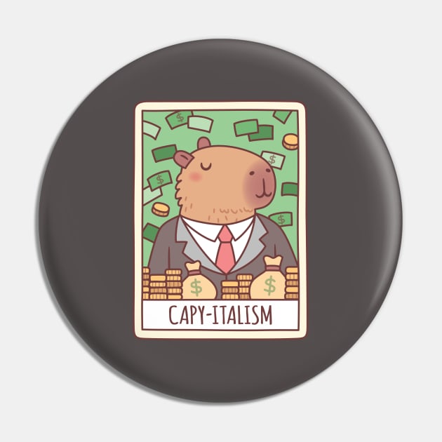 Funny Capybara In Business Suit Capyitalism Capitalism Pun - Capybara ...