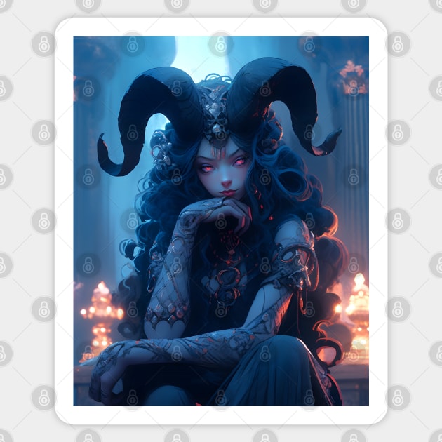 A Demon girl from hell - Demon - Sticker | TeePublic