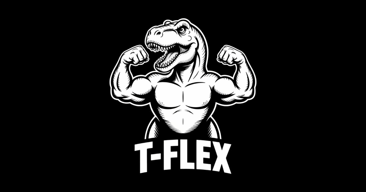 Dinosaur Bodybuilder T-Rex Flexing Gym Humor Funny - Dinosaur ...