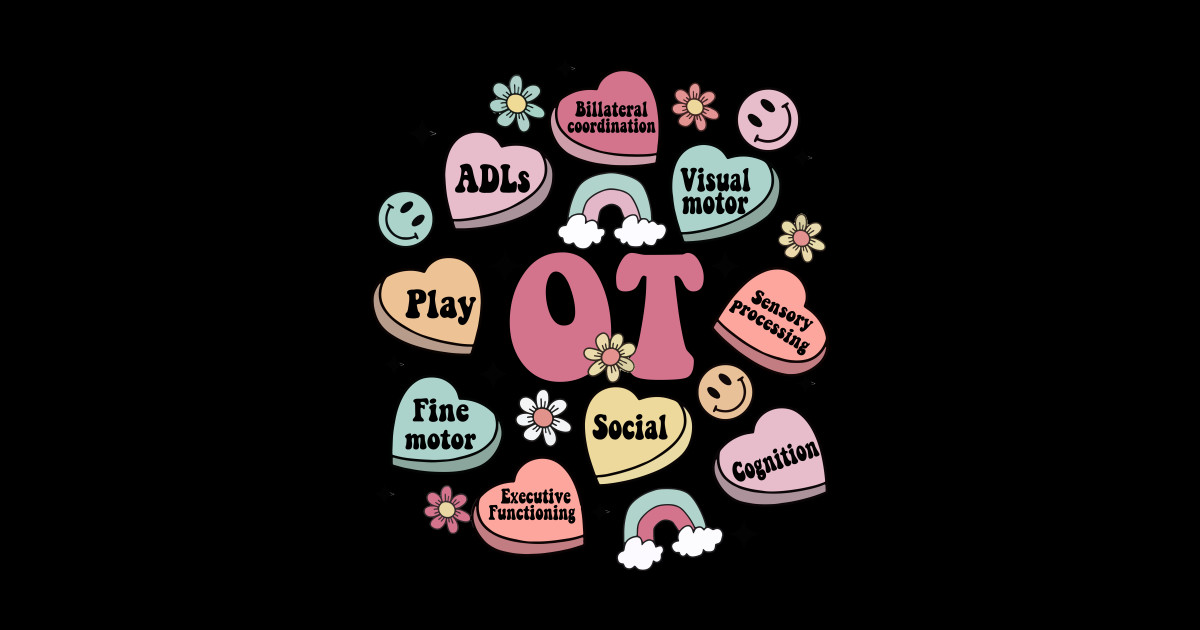 OT Candy Heart, Occupational Therapy Valentine's Day - Ot - Pin | TeePublic