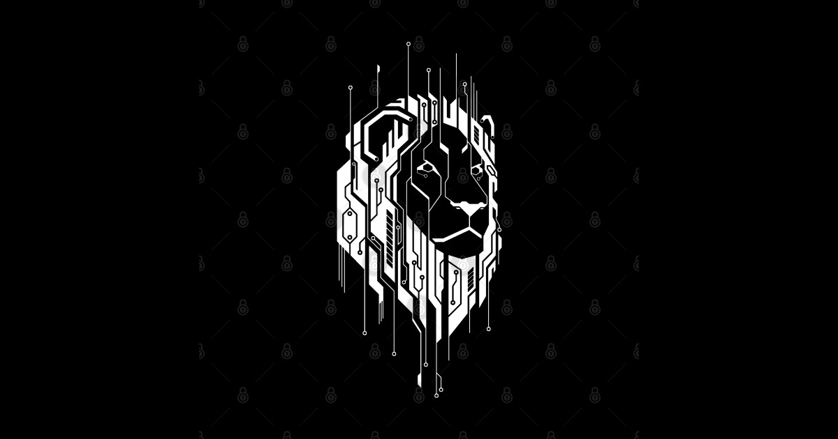 Lion steam logo - Lion Steam Logo Stamp Black - Sticker | TeePublic