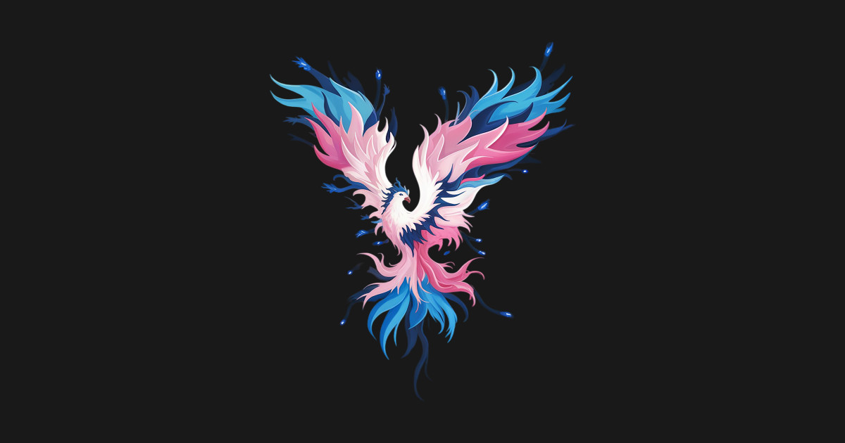 Transgender Phoenix Reborn Transsexual Flag LGBT Trans Bird ...
