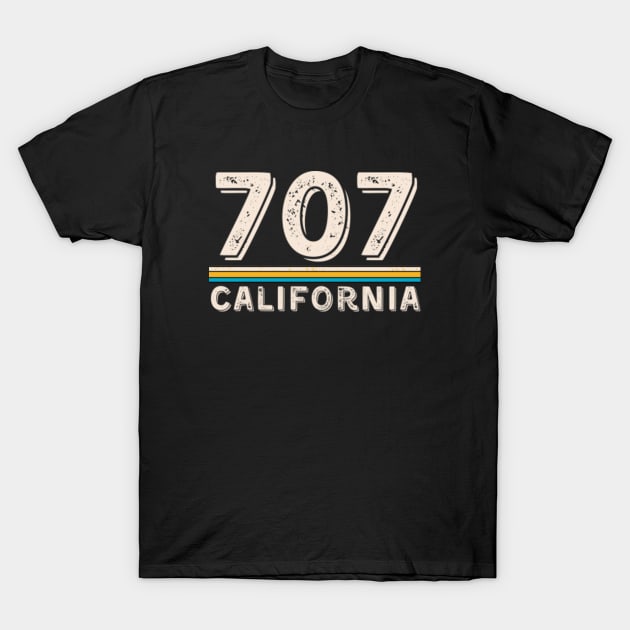 California Area Code 707 - California Area Code 707 - T-Shirt | TeePublic