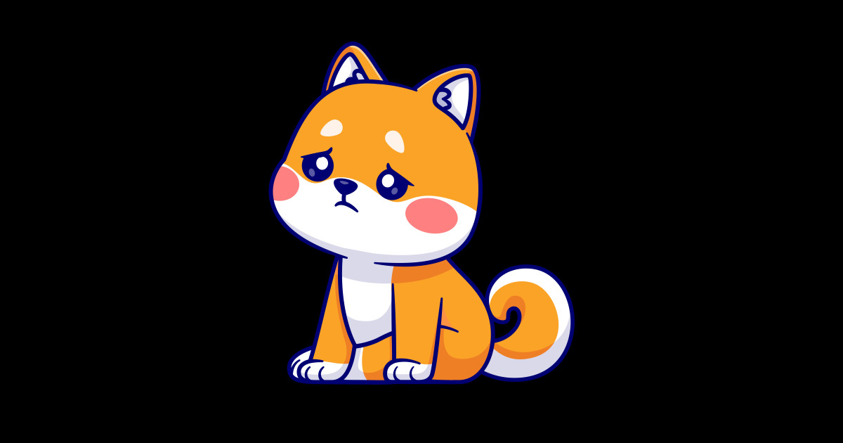 Cute Shiba Inu Dog Sad Cartoon - Cute Shiba Inu Dog Sad Cartoon ...