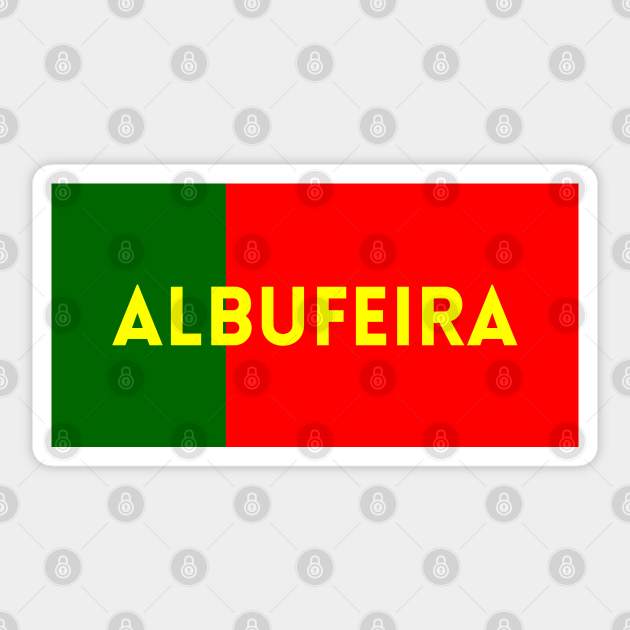 Albufeira City in Portuguese Flag Colors - Flag Of Portugal - Sticker ...