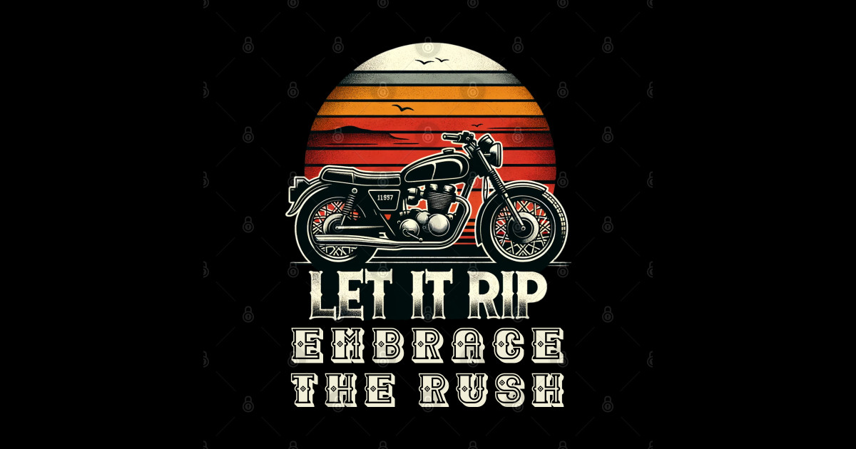 Let It Rip Embrace The Rush Motorbike Lovers - Motocross - Sticker ...