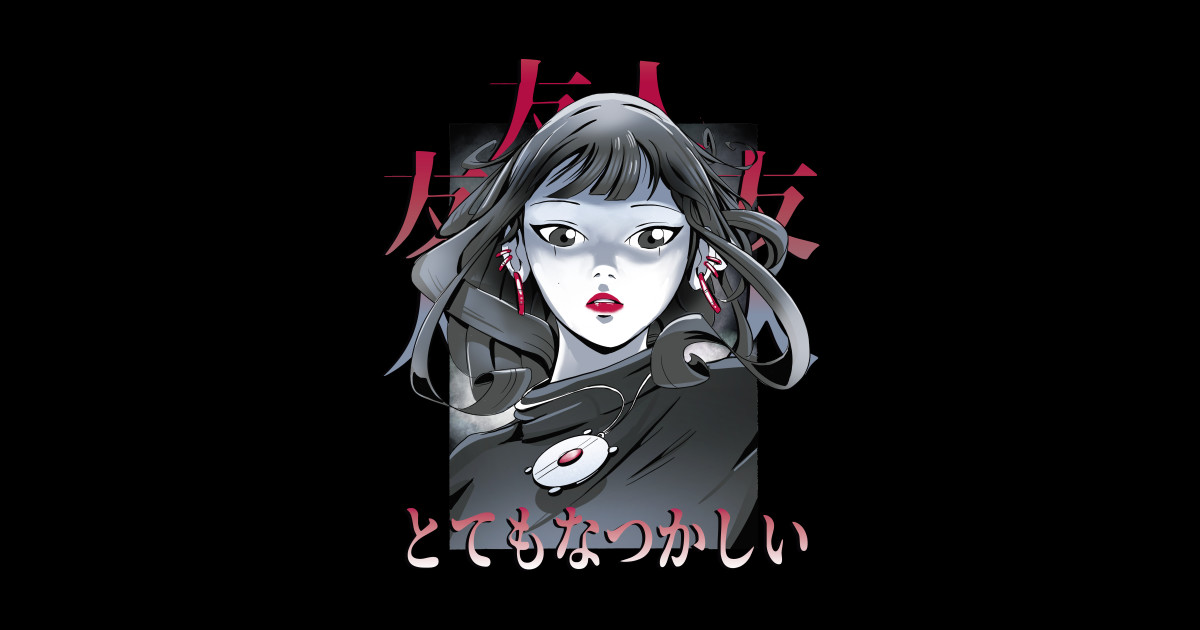 Anime illustration of Dramatic anime girl - Anime Art - Sticker | TeePublic