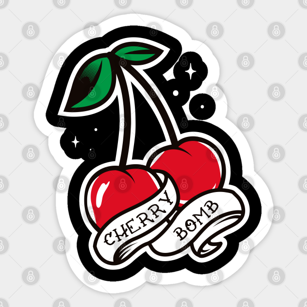 Vintage Cherry Bomb Shirt - Cherry Bomb - Sticker | TeePublic