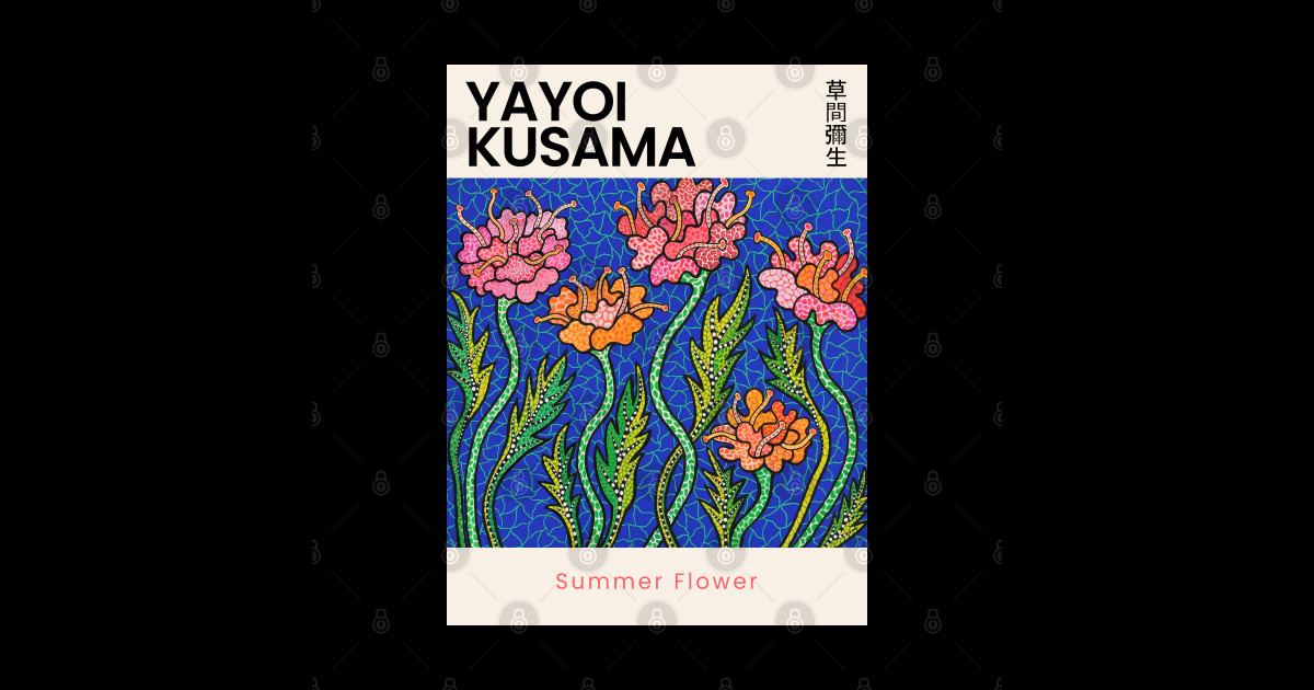 Yayoi Kusama Summer Flower Exhibition - Yayoi Kusama - Sticker | TeePublic