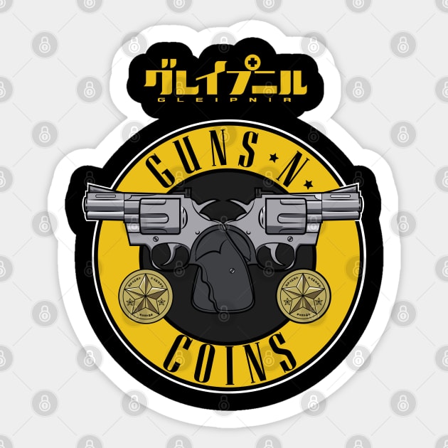 GLEIPNIR: GUNS AND COINS - Gleipnir - Sticker | TeePublic