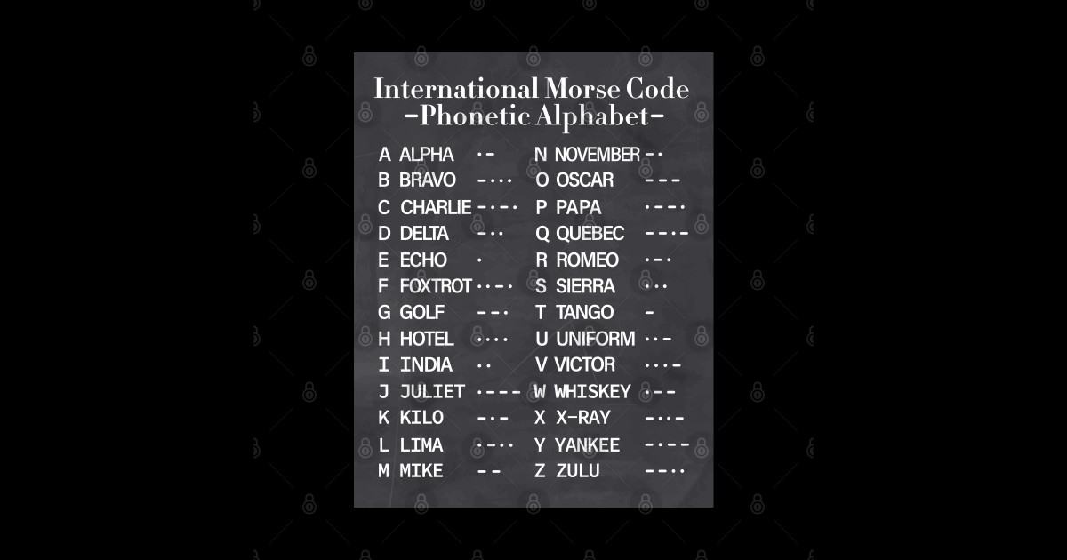 Morse Code Alphabet - Morse Code - Sticker | TeePublic