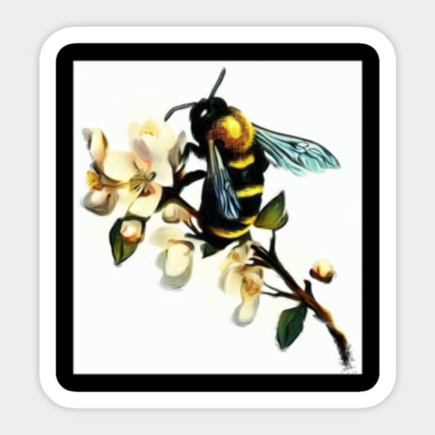 Bee Per ched Flower - Bee Per Ched Flower - Sticker | TeePublic
