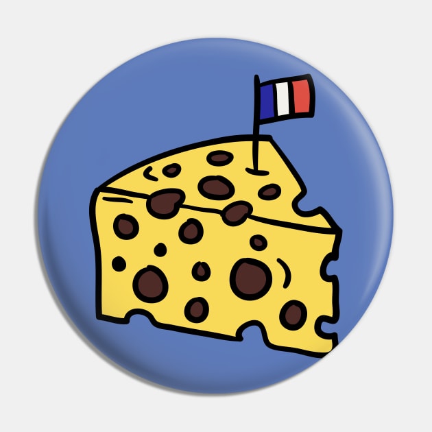 French Cheese Drawing - French Cheese - Pin | TeePublic