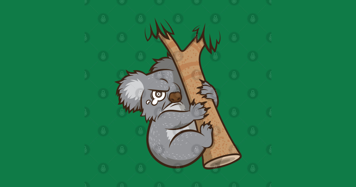 Clingy Koala - Koala - Kids T-Shirt | TeePublic