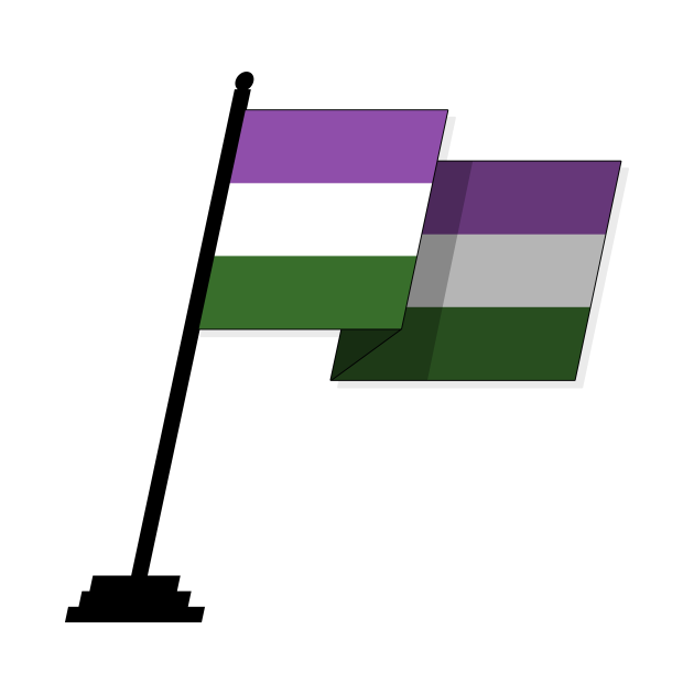 Large Waving Flag in Genderqueer Pride Flag Colors - Genderqueer Flag ...