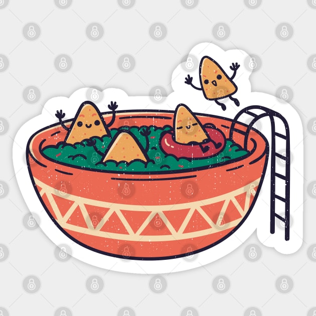 Guac Pool Party - Nachos - Sticker | TeePublic