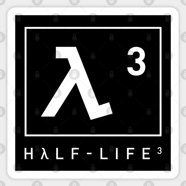 Half Life 3 Light Lambda Symbol - Half Life - Sticker | TeePublic