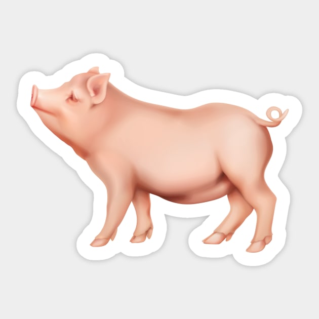 Pink Pig Strut - Pink Pig - Sticker | TeePublic