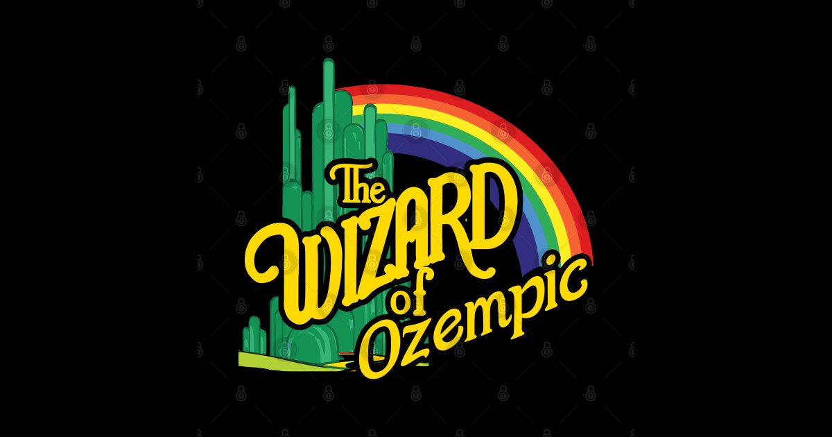The Wizard Of Ozempic - Groovy Design - Sticker | TeePublic
