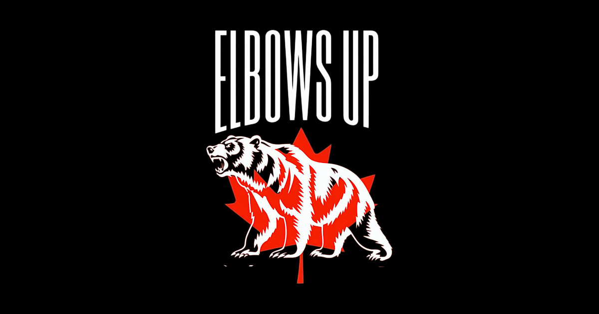 ELBOWS-UP-CANADA - Elbows Up Canada Est - Sticker | TeePublic