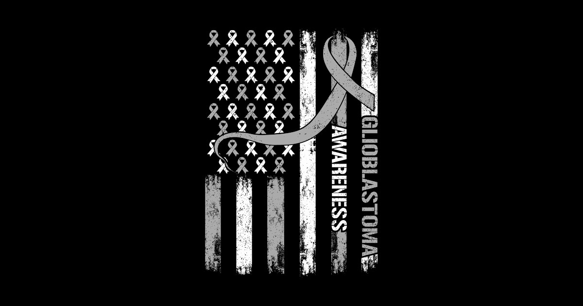 Glioblastoma Awareness Month American Flag Ribbon - Glioblastoma ...
