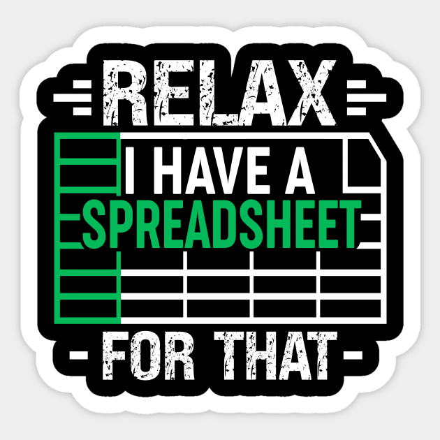 Spreadsheet - Spreadsheet - Sticker | TeePublic