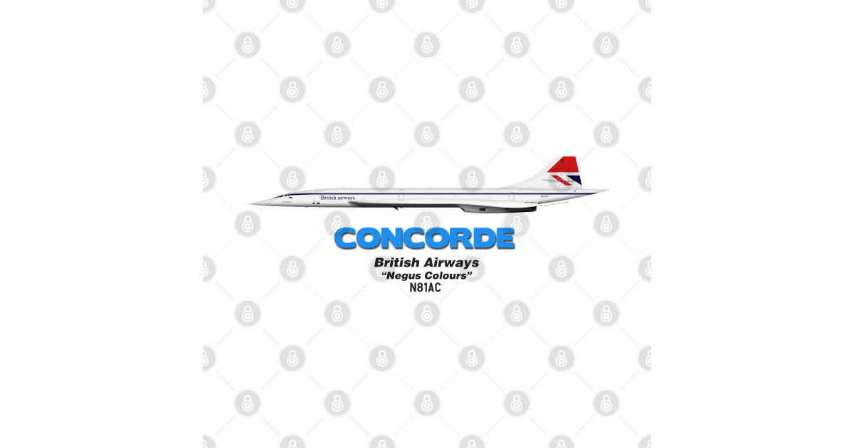 Concorde - British Airways "Negus Colours" - Concorde - T-Shirt | TeePublic