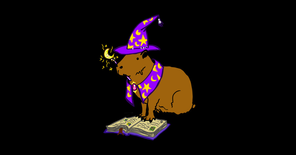 Mystical & Magical Capybara Wizard Graphic! - Capybara - Sticker ...