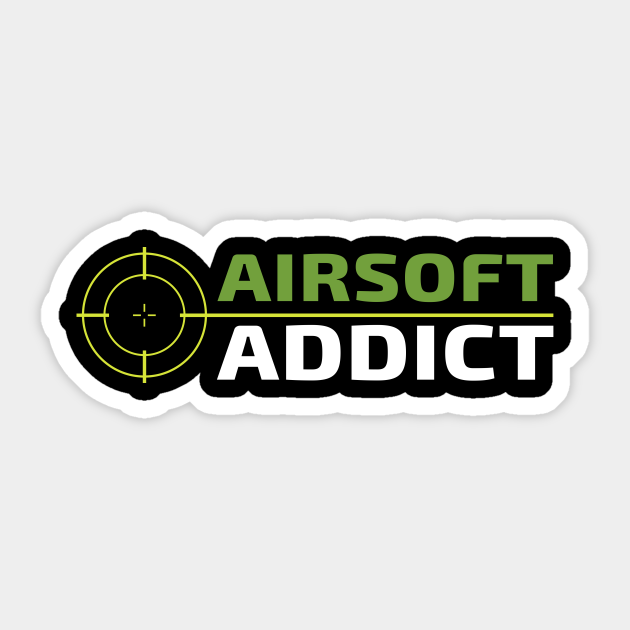 Airsoft Addict (Sight Design) - Airsoft Player - Sticker | TeePublic